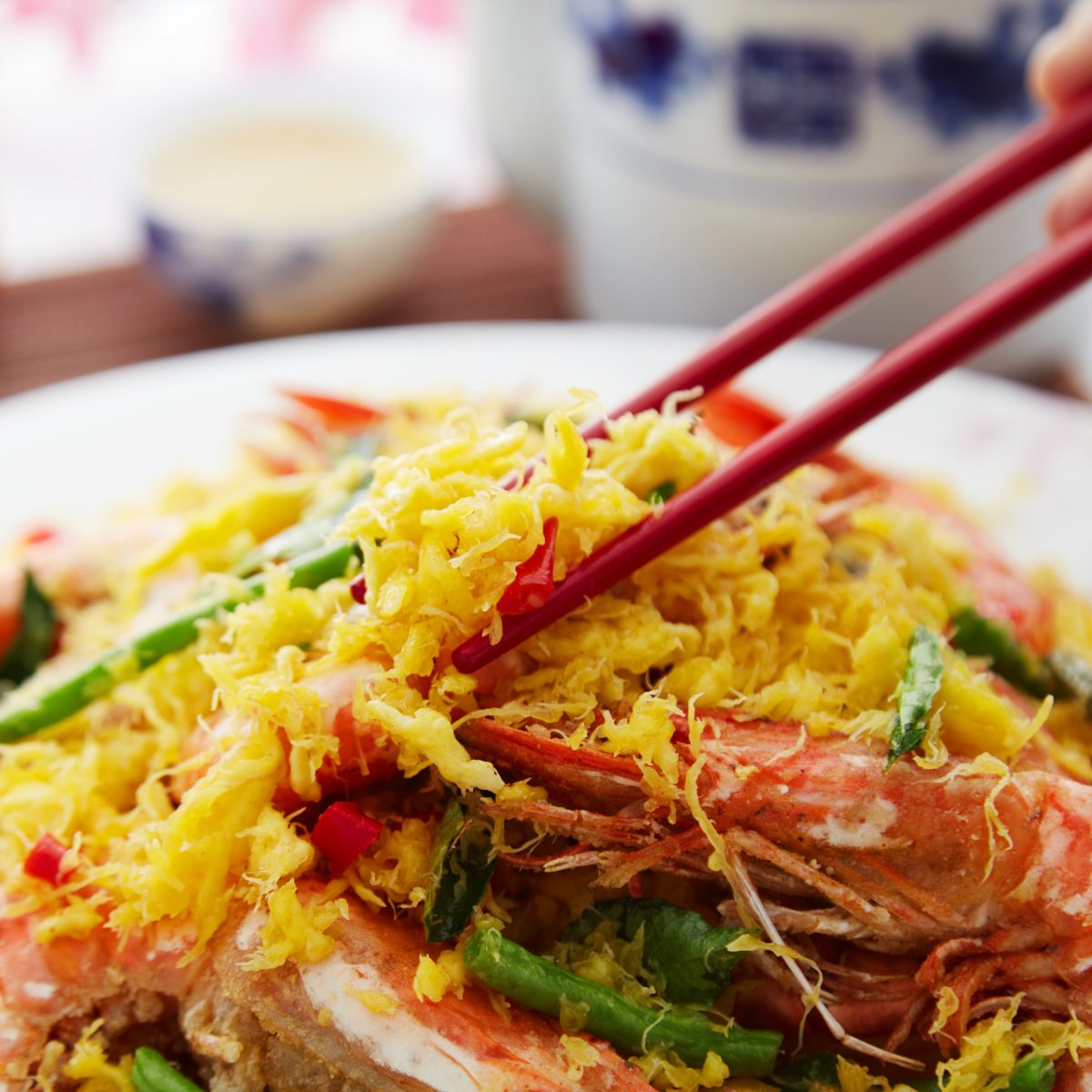 Golden Egg Floss Prawns - QL Kitchen